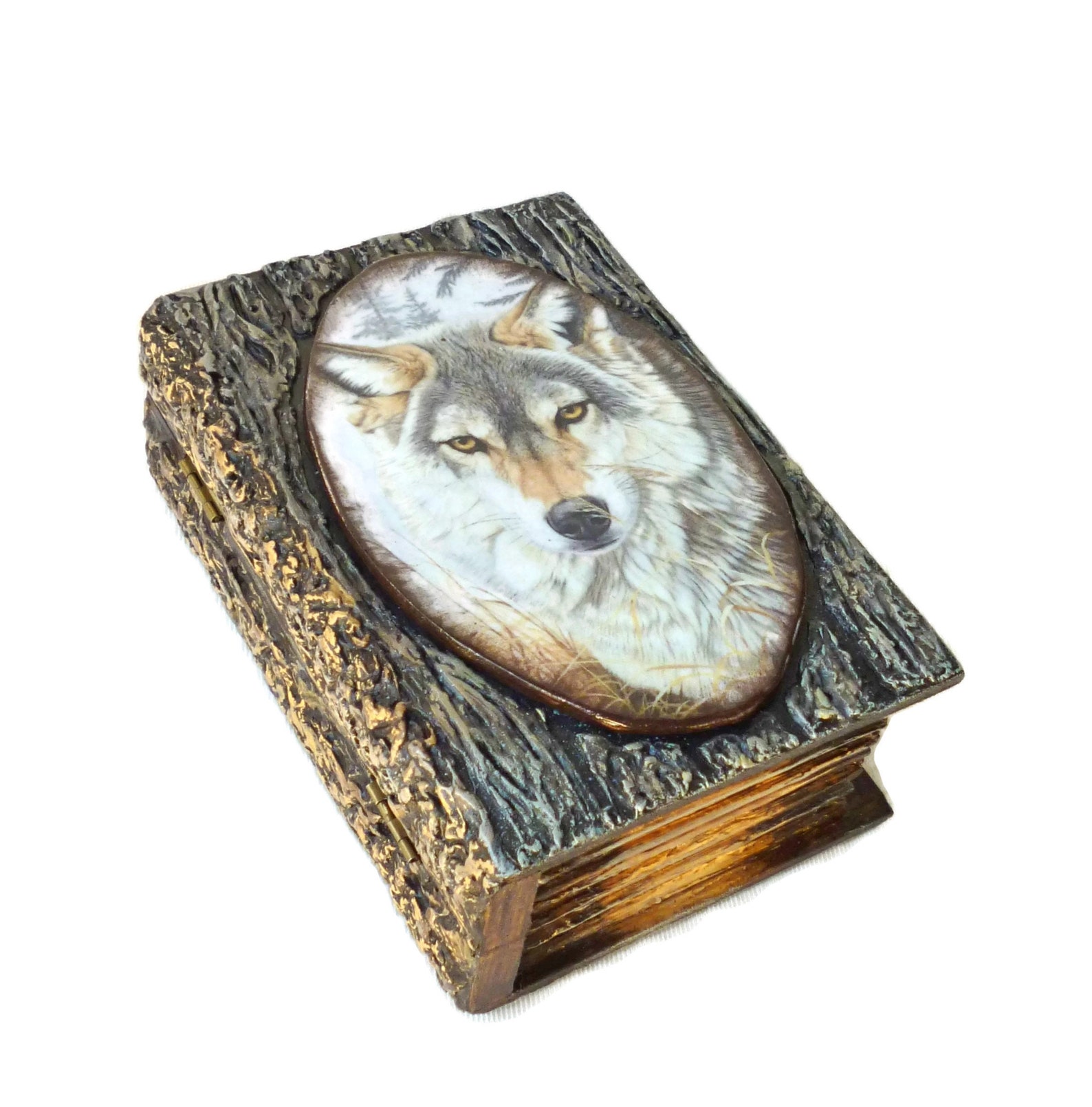 Box Wolf Box Book Keepsake Wolf Lovers Money Box Wooden - Etsy