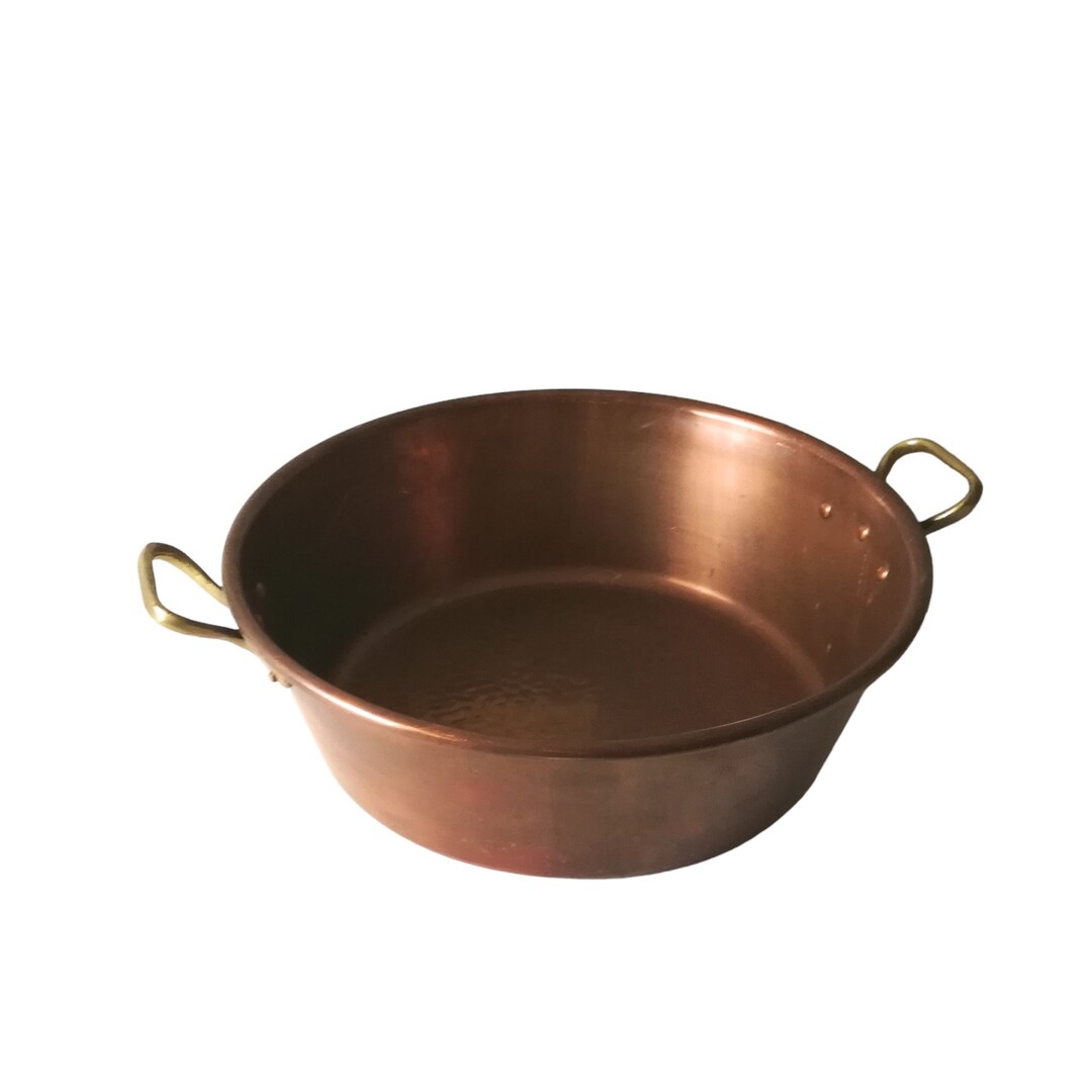 Antique French Large Solid Copper Basin Jam French Country Kitchen ...