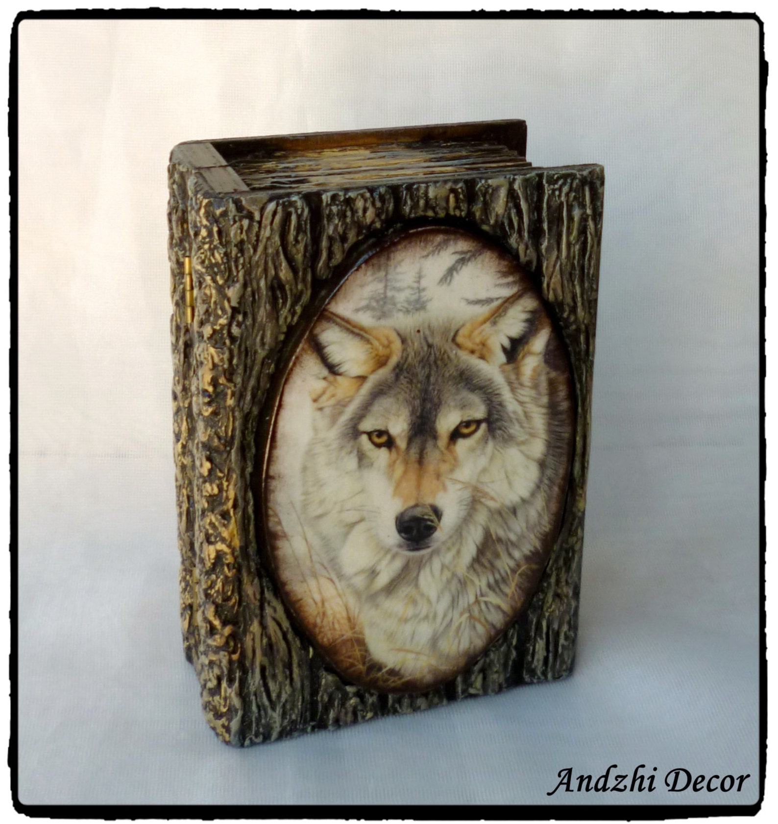 Box Wolf Box Book Keepsake Wolf Lovers Money Box Wooden - Etsy