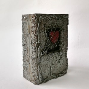 Box Book Secret Compartment Valentines Day Gift Jewelry Box Silver Love ...