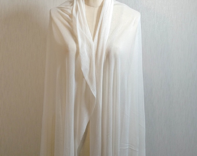 Soft Silk Tulle Material Veil Fabric by the Yard 100 Silk Ivory White ...