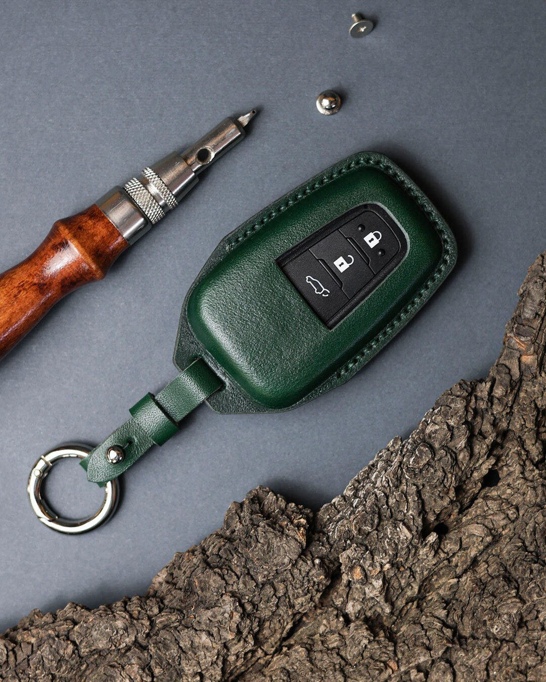 Leather Car Key Case for Camry, Avalon, Corolla, RAV4, Prius Prime ...