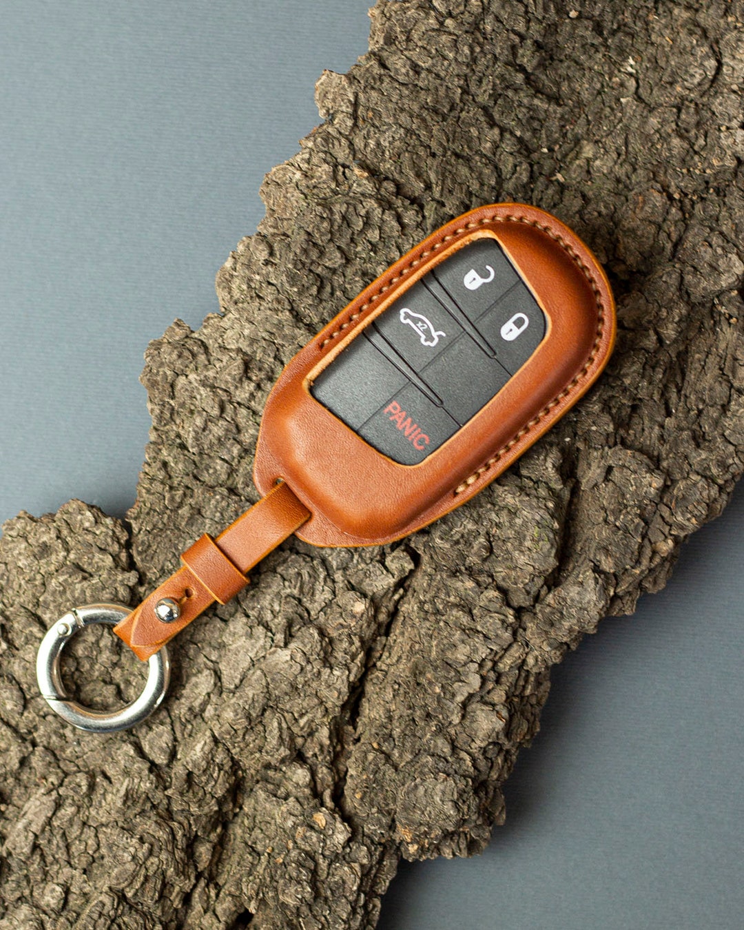 Leather Car Key Case for Challenger, Key Holder for Charger, Keychaine ...