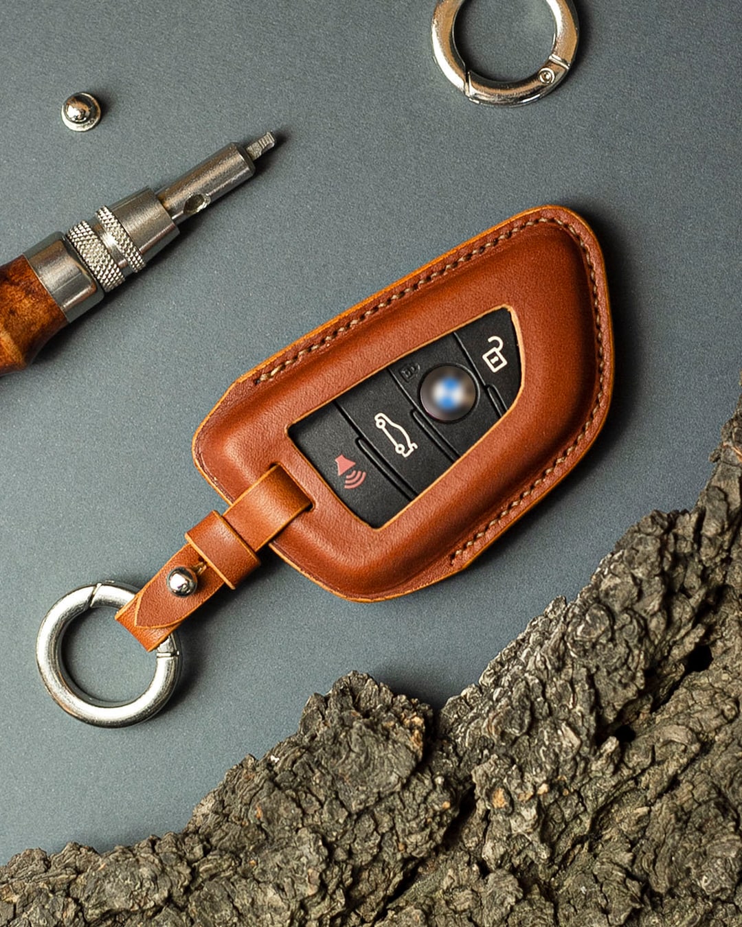 Leather Car Key Case for X, Key Holder for M, Keychain for G Series ...