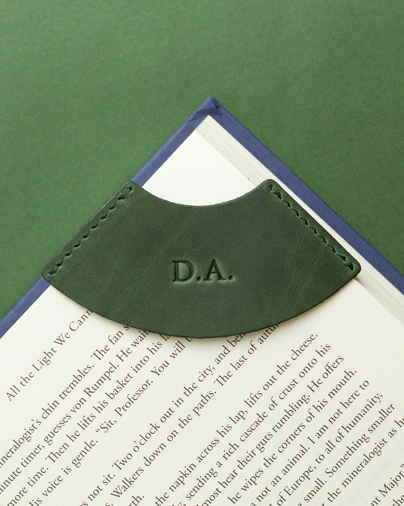 Initial Leather Bookmark Named Bookmarks Personalized Book Marks Back ...