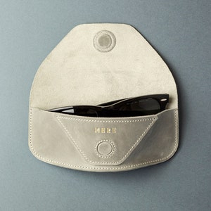 Personalized Leather Glasses Case With Magnetic Clasp | Etsy