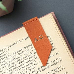 Personalized Leather Bookmark, Monogram Bookmarks, Book Marks for Men ...
