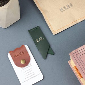 Personalized Leather Bookmark, Monogram Bookmarks, Book Marks for Men ...