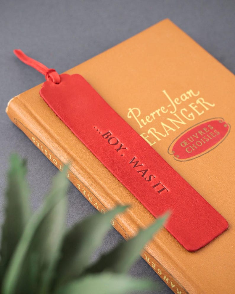 Personalized Leather Bookmark: Monogrammed Initial Book Mark - Etsy