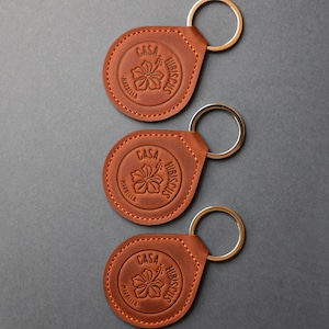 Leather Keychain With NFC for Business, Compatible With NFC Tools AP - Etsy