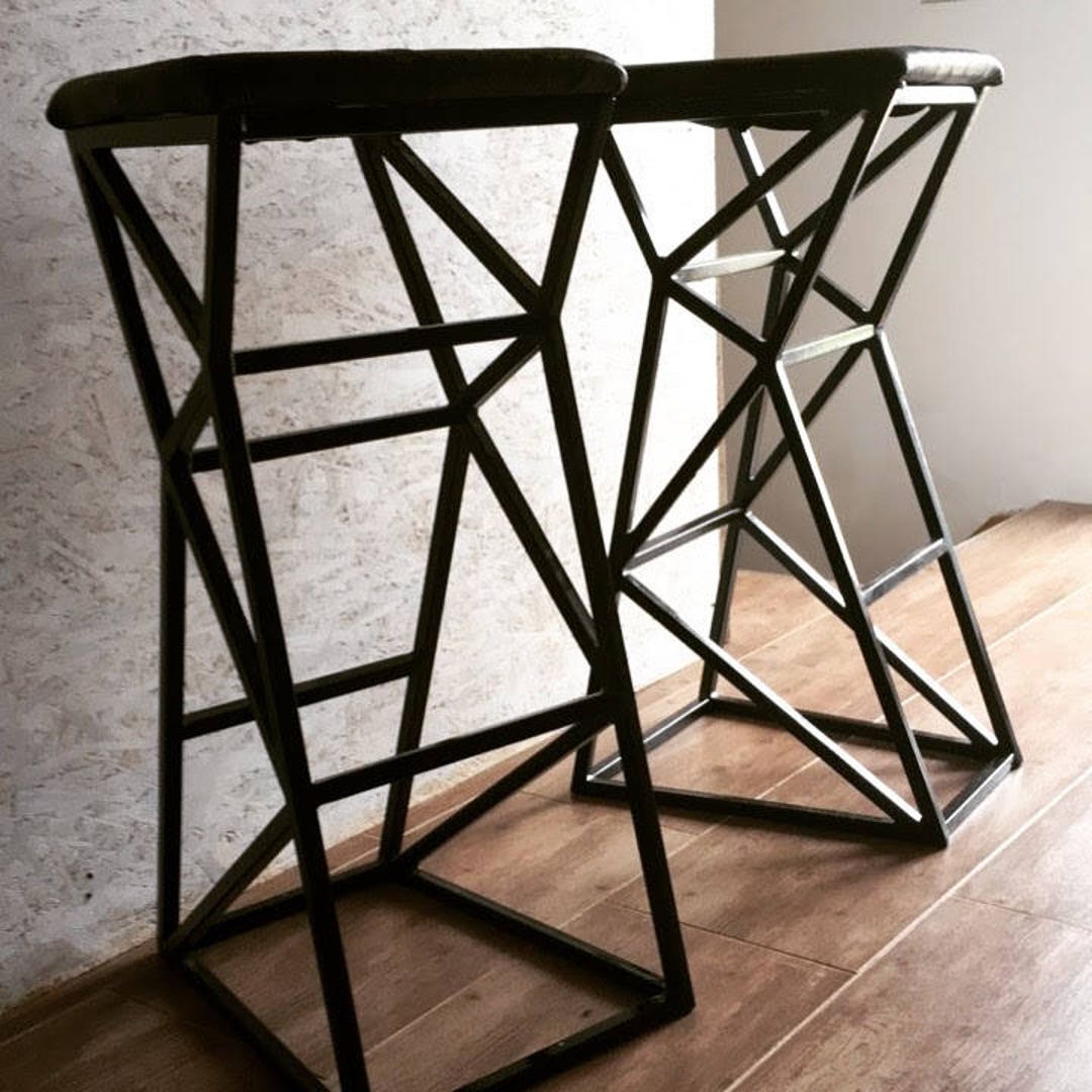 Own Design Geometric Industrial Heavy Bar Chair - Etsy