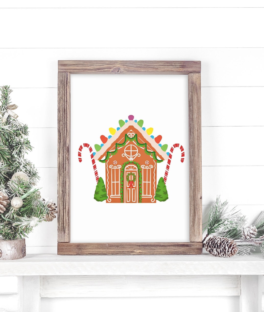 Christmas Gingerbread Printables, Christmas Decor Prints, Gingerbread ...