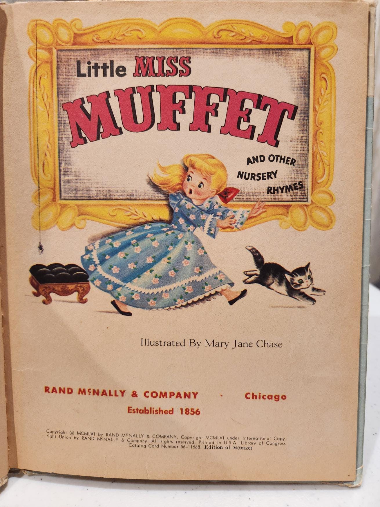 Vintage Little Miss Muffet and Other Nursery Rhymes Rand Mcnally Elf ...