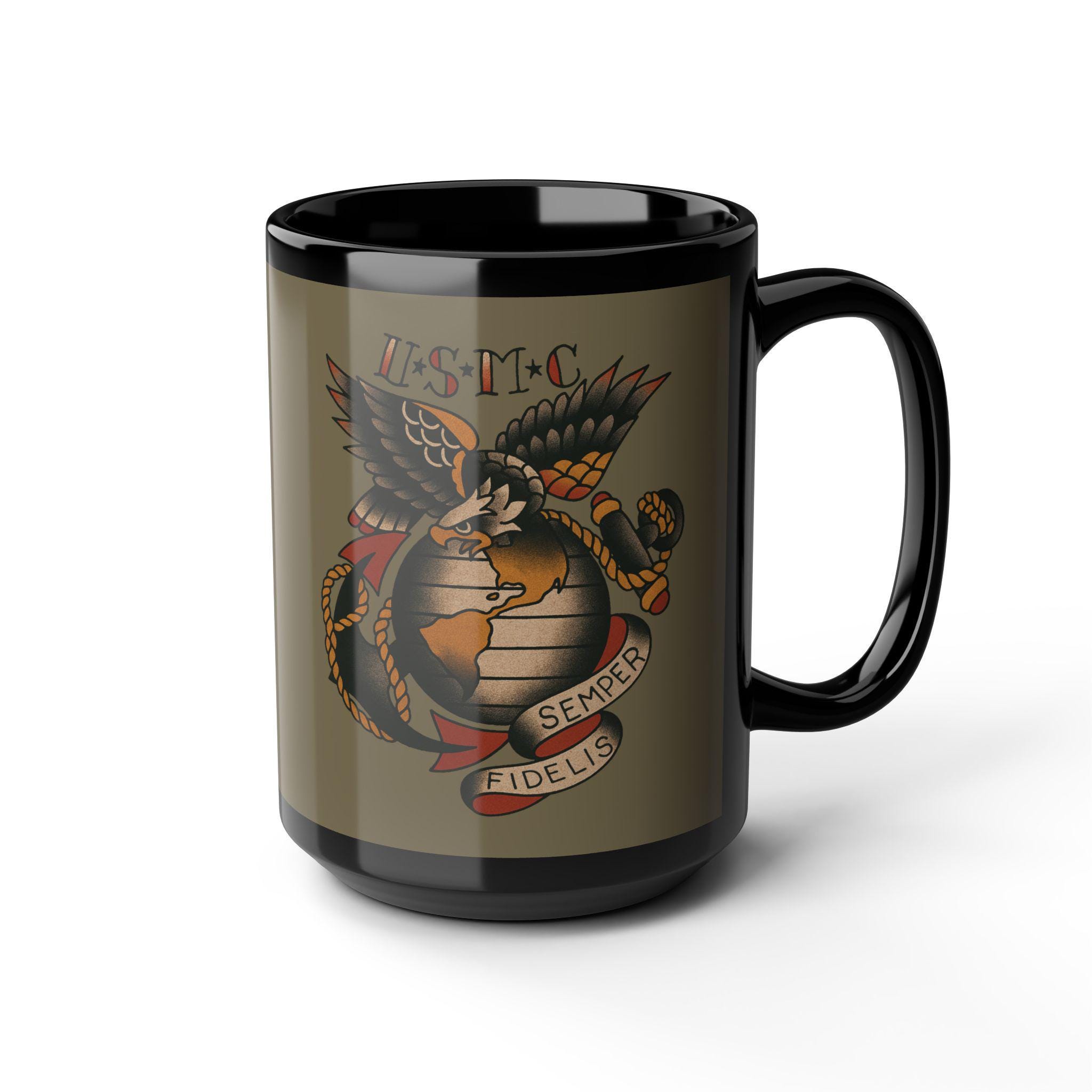 USMC Vintage Tattoo Coffee Mug - Etsy