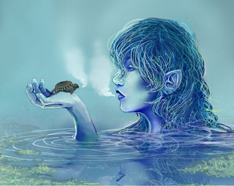 Water nymph art | Etsy