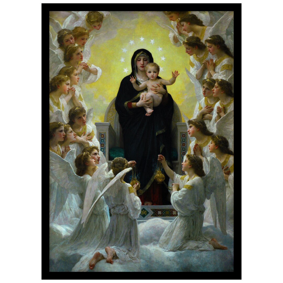 William-adolphe Bouguereau Regina Angelorum Digital Print Queen of the ...