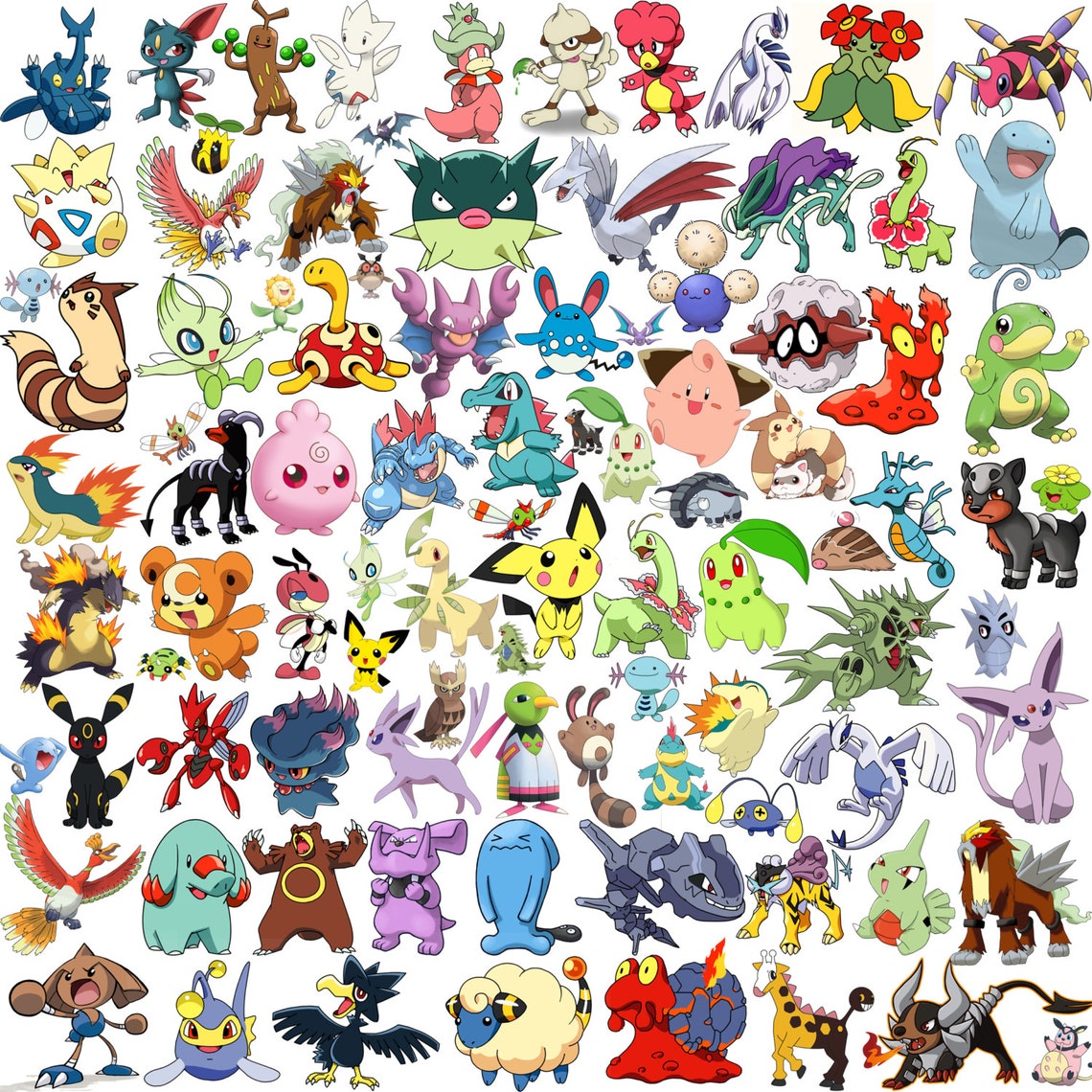 280 Second Generation Pokemon Clipart and Silhouette Pokemon Clipart ...