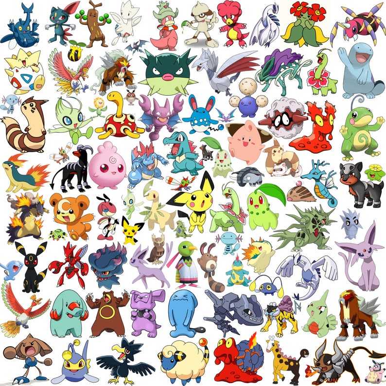 280 Second Generation Pokemon Clipart and Silhouette Pokemon Clipart ...