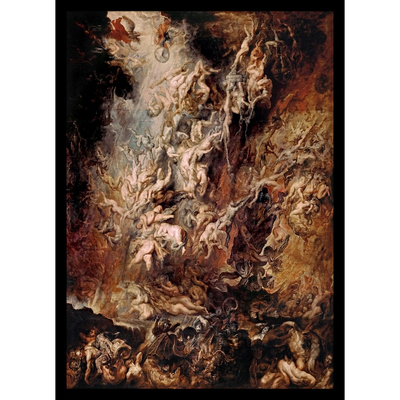 Peter Paul Rubens the Fall of the Damned Digital Print the Fall of the ...