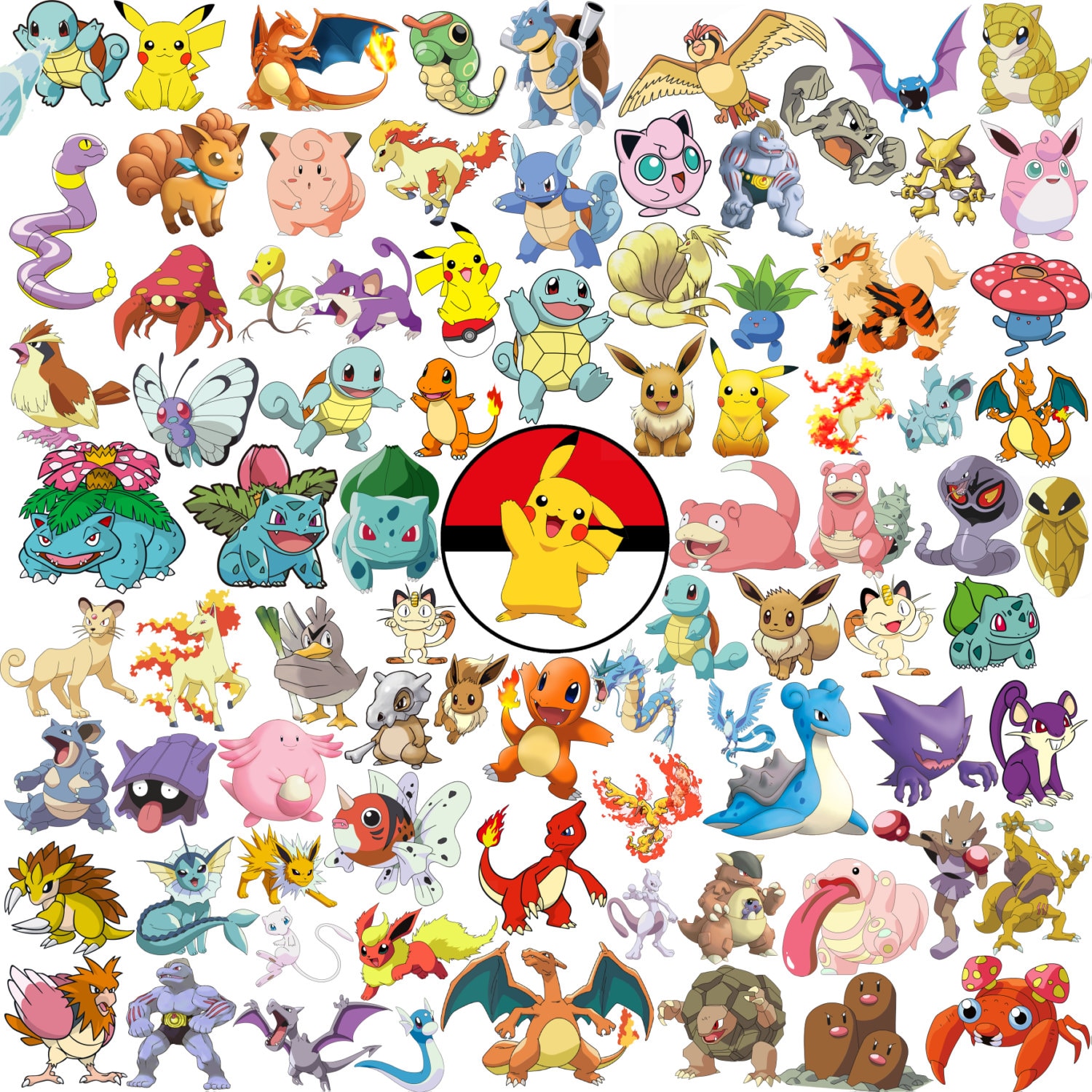 510 First Generation Pokemon Clipart and Silhouette Pokemon Clipart ...