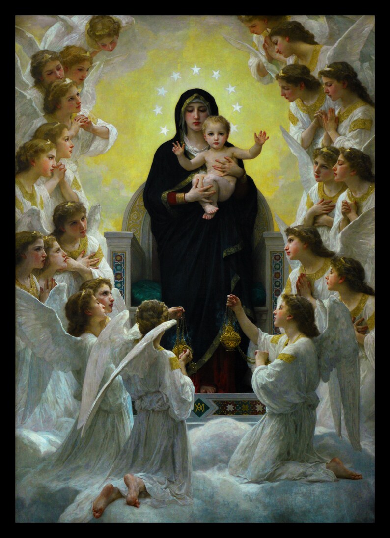 William-adolphe Bouguereau Regina Angelorum Digital Print Queen of the ...