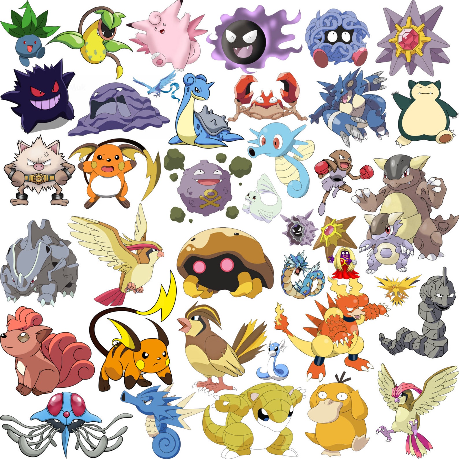 510 First Generation Pokemon Clipart and Silhouette Pokemon Clipart ...