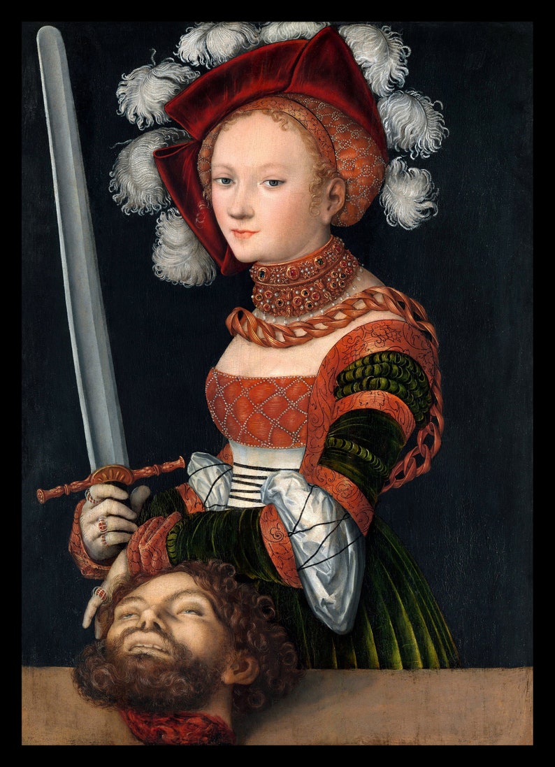 Lucas Cranach Judith With the Head of Holofernes Digital Print - Etsy