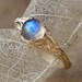 Labradorite ring Tika gold twig engagement ring leaf & | Etsy