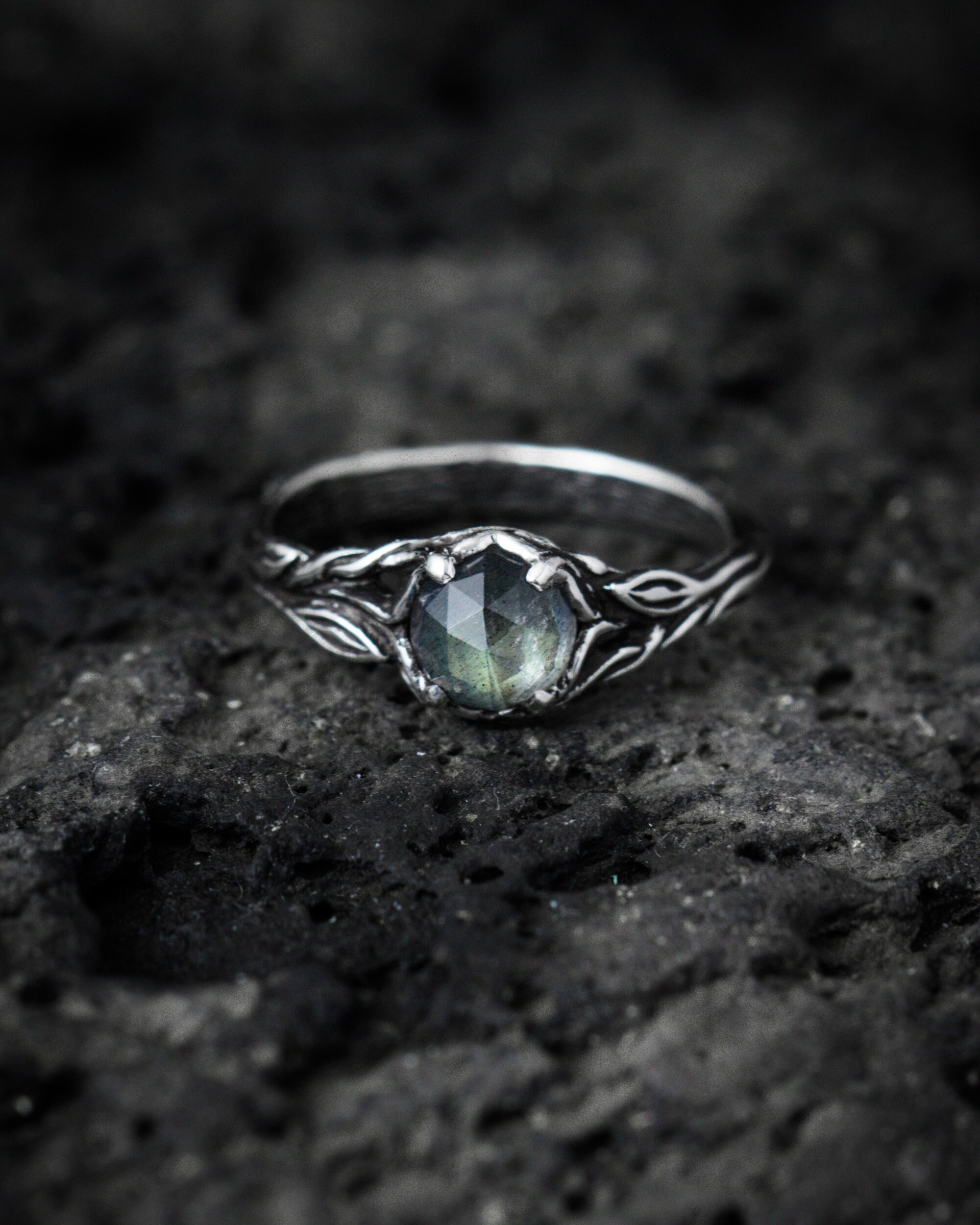 Labradorite Ring tika Sterling Silver Twig Engagement Ring - Etsy