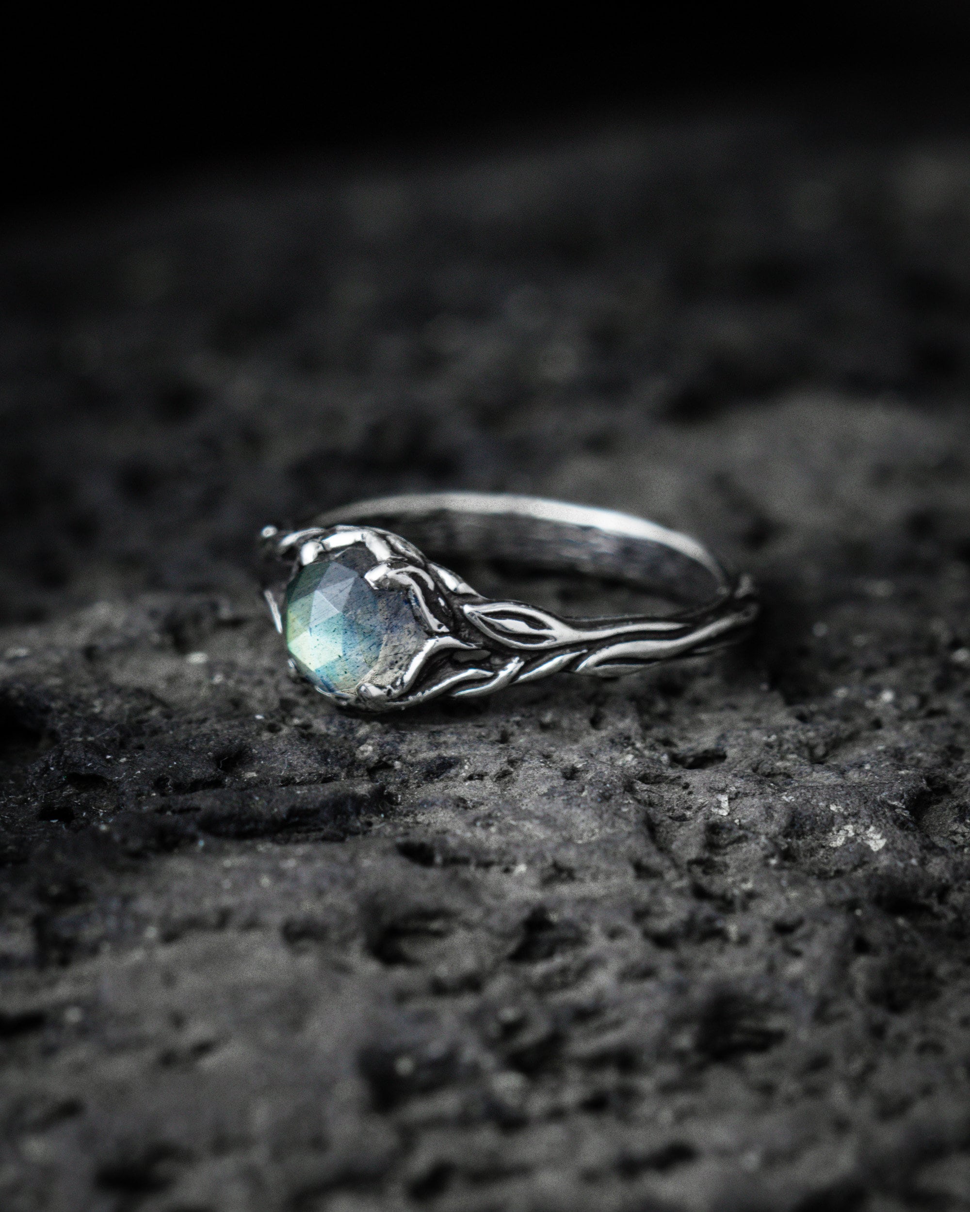Labradorite Ring tika Sterling Silver Twig Engagement Ring - Etsy