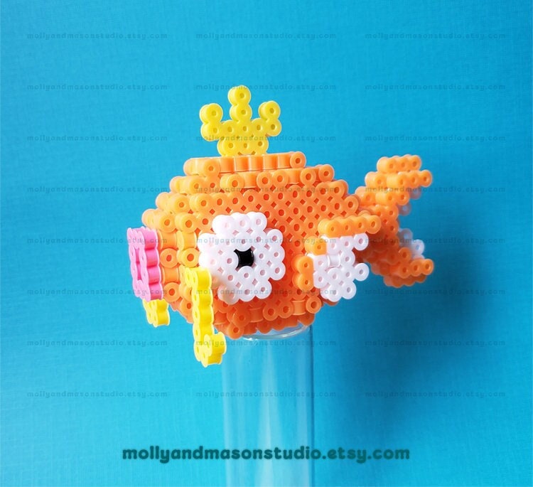 DIY 3D Magic Karp Goldfish Melty Fuse Hama Perler Bead - Etsy