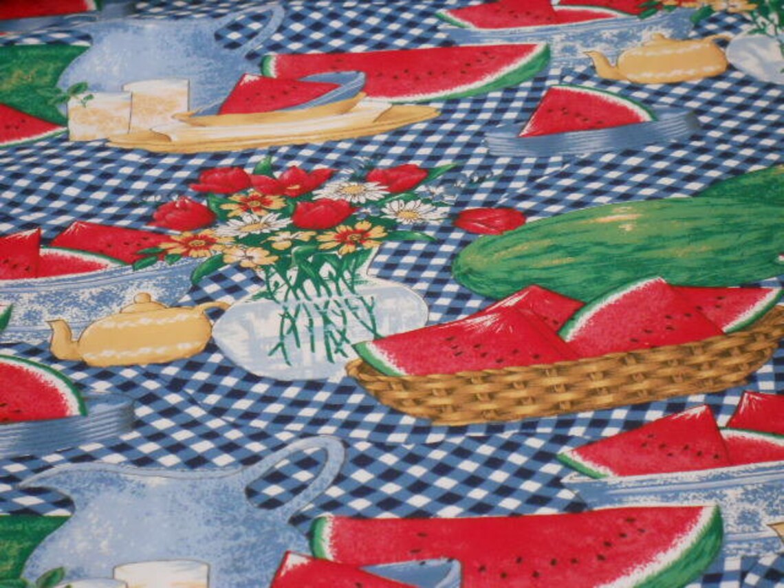 Watermelon Patch Fabric for Summer Picnic by Fabric - Etsy