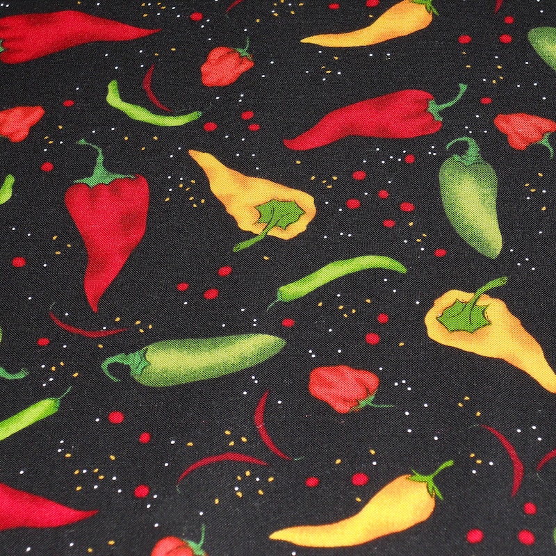 Chili Pepper Fabric - Etsy