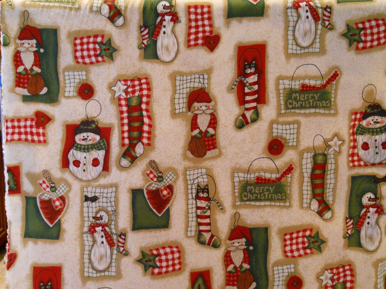 Handmade Ornaments Fabric -- Classic Santa, Snowman, Stocking & More - Etsy