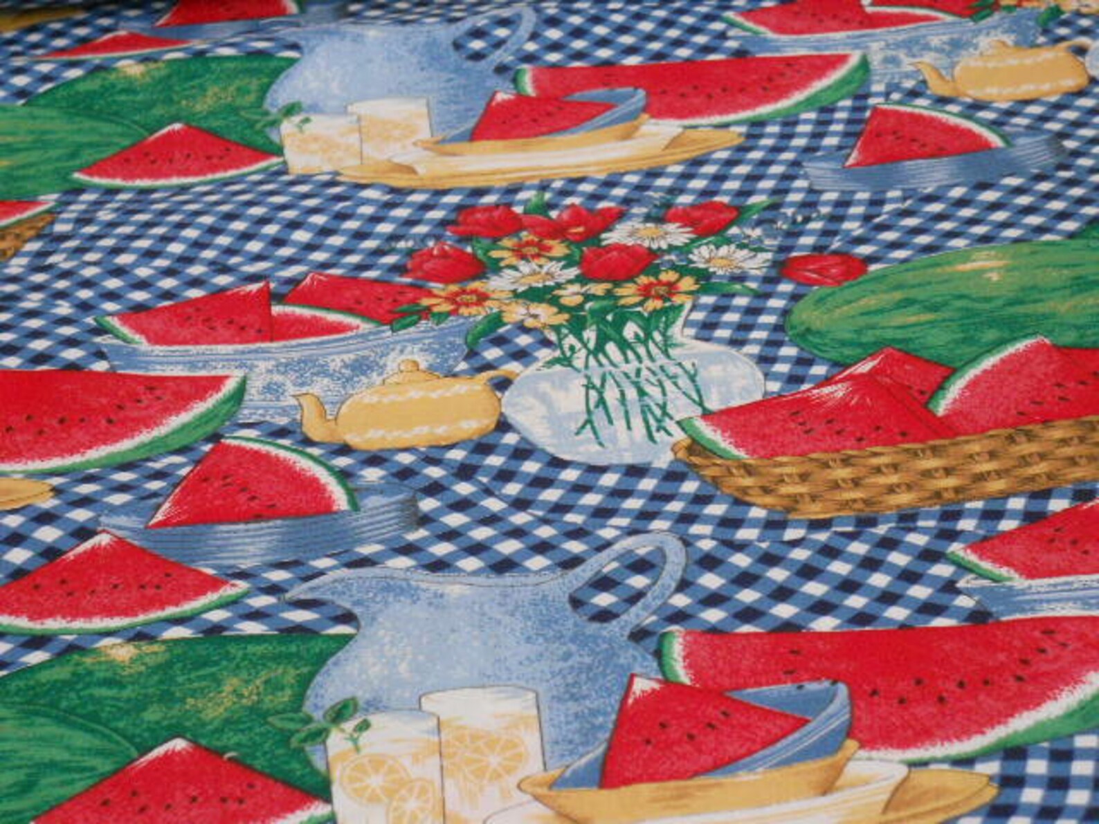 Watermelon Patch Fabric for Summer Picnic by Fabric - Etsy