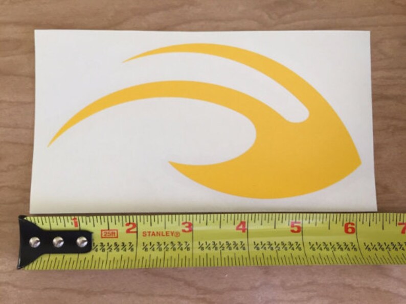 University of Michigan Wolverines Football Winged Helmet Maize 6" Car ...