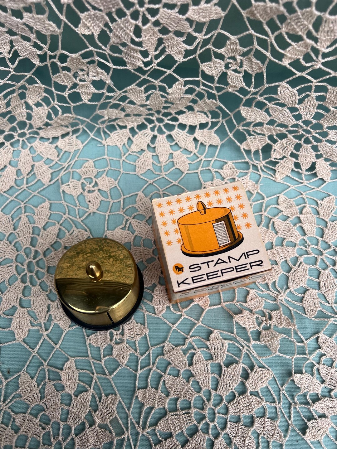 Vintage Brass Stamp Roll Dispenser stamp Keeper FREE SHIPPING - Etsy