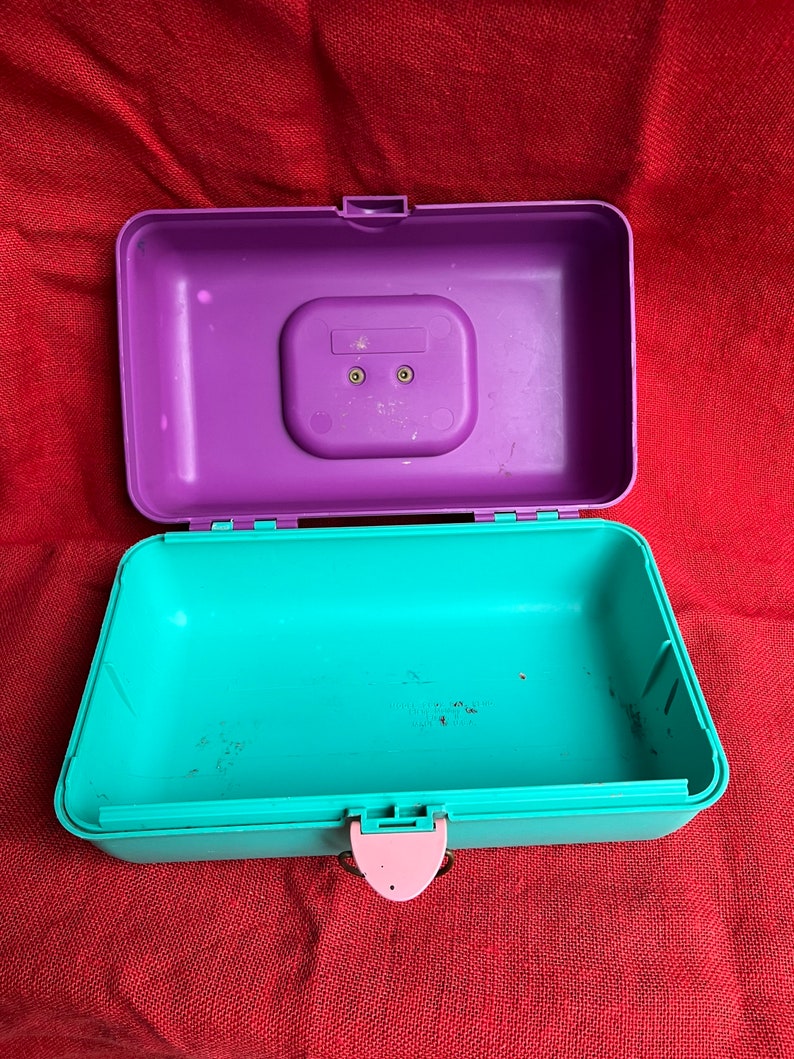 Vintage Green/purple Caboodles Makeup Cosmetic Case FREE - Etsy