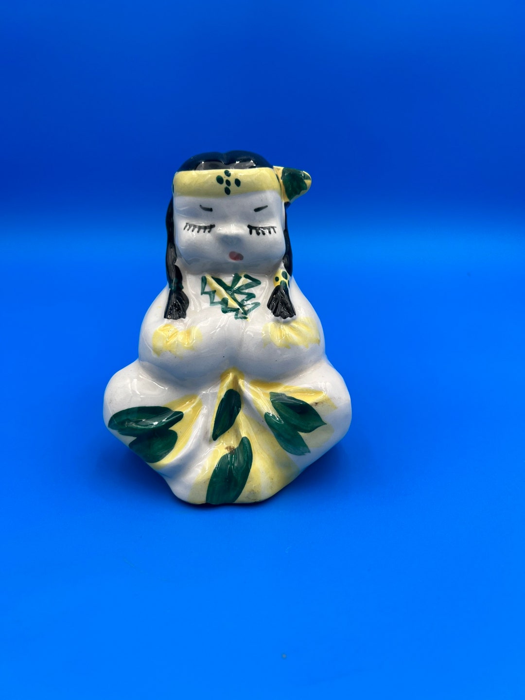 1950s Porcelain Native American Planter or Vase - FREE SHIPPING - Etsy