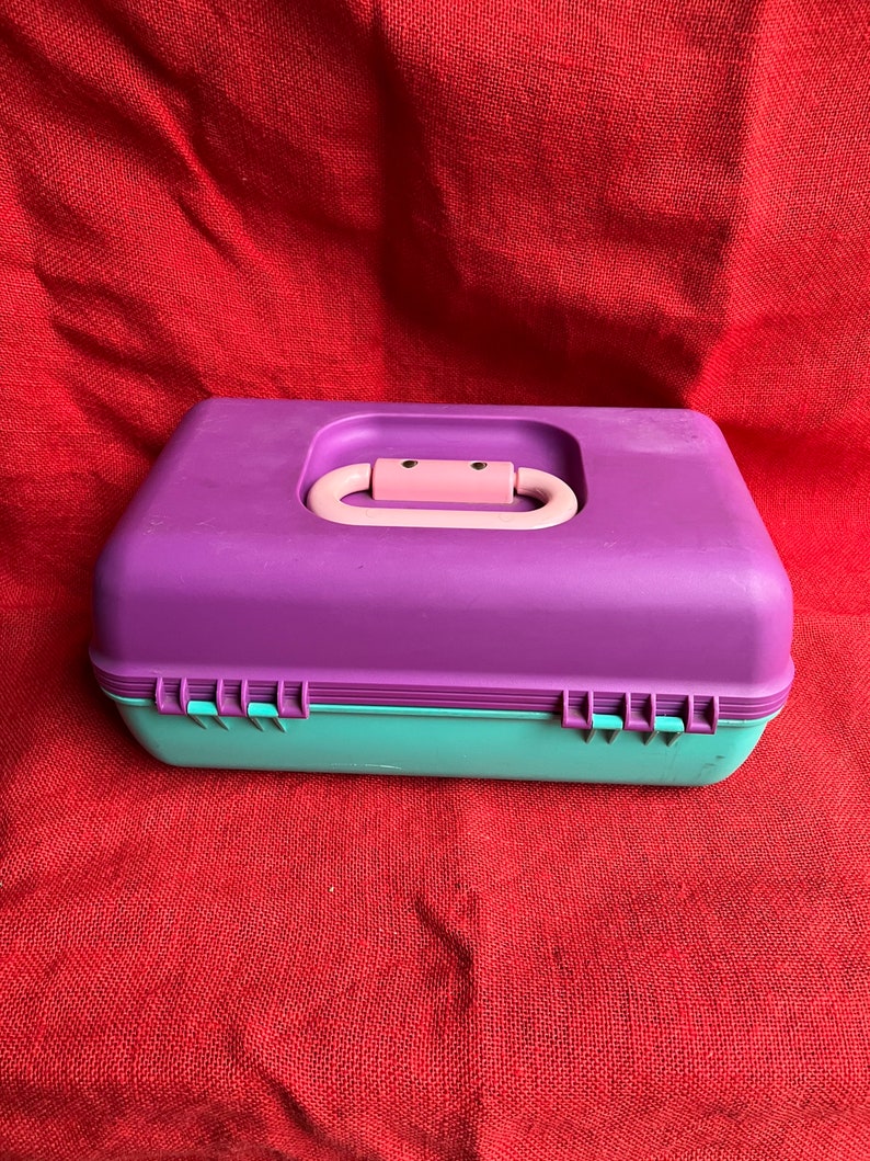 Vintage Green/purple Caboodles Makeup Cosmetic Case FREE - Etsy