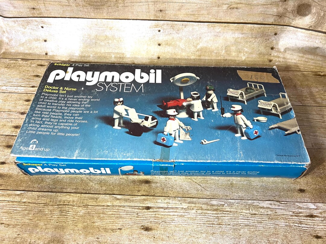 Vintage Playmobil 1970s Doctor and Nurse Deluxe Set - FREE SHIPPING - Etsy