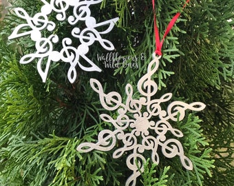 Treble Snowflake - Etsy