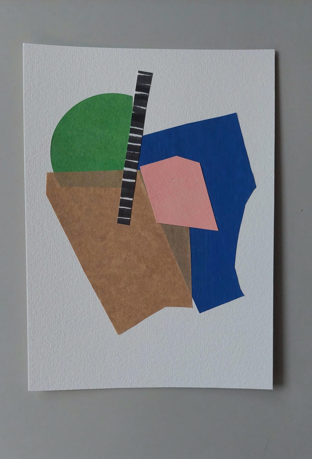 Abstract No.3. Collage Art, Original Paper Cut Collage, A5 Abstract ...