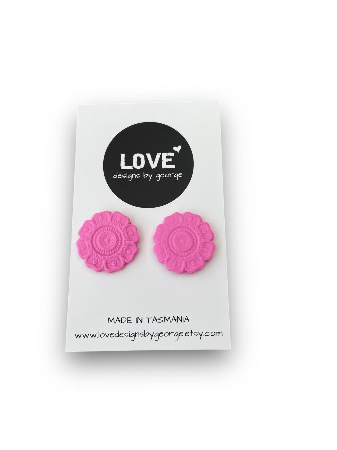 Pink Studs Maxi Suds Clay Studs Statement Earrings - Etsy