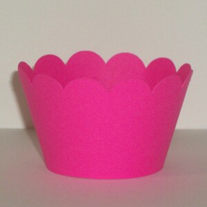 Bright Pink Cupcake Wrappers • (cute for Birthday Parties & Baby ...