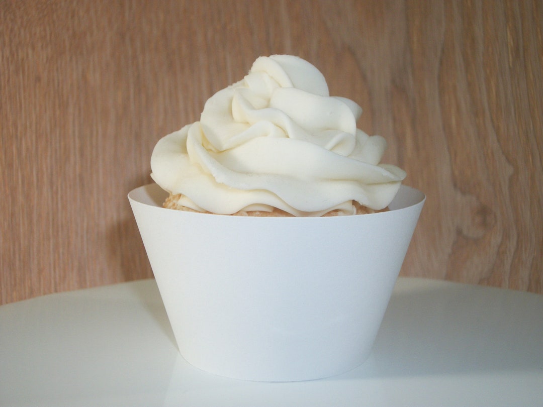 White Cupcake Wrappers • (birthday Parties, Weddings, Baby Showers ...