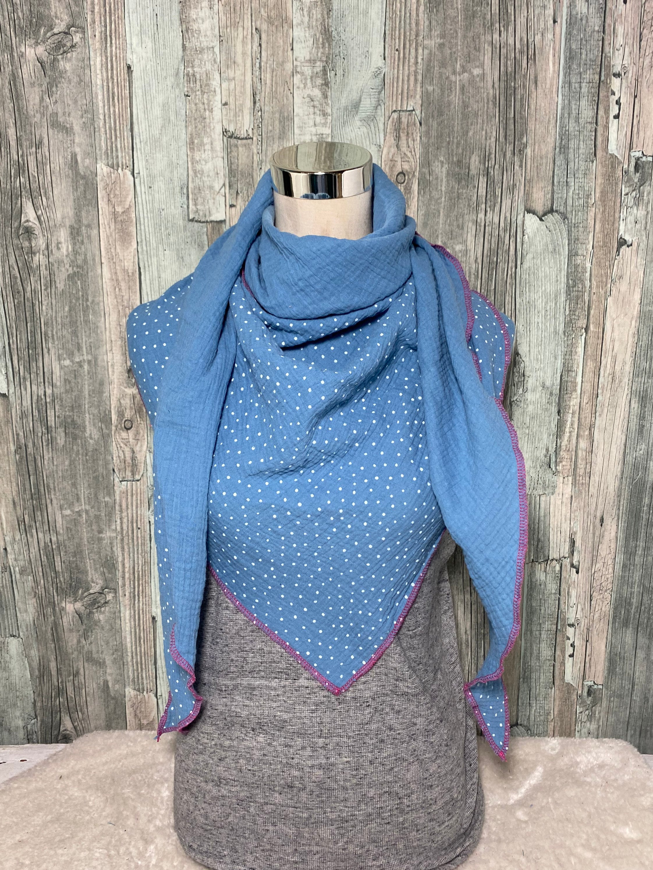 Triangle Scarf Neck Scarf Ladies XXL light Blue With - Etsy UK