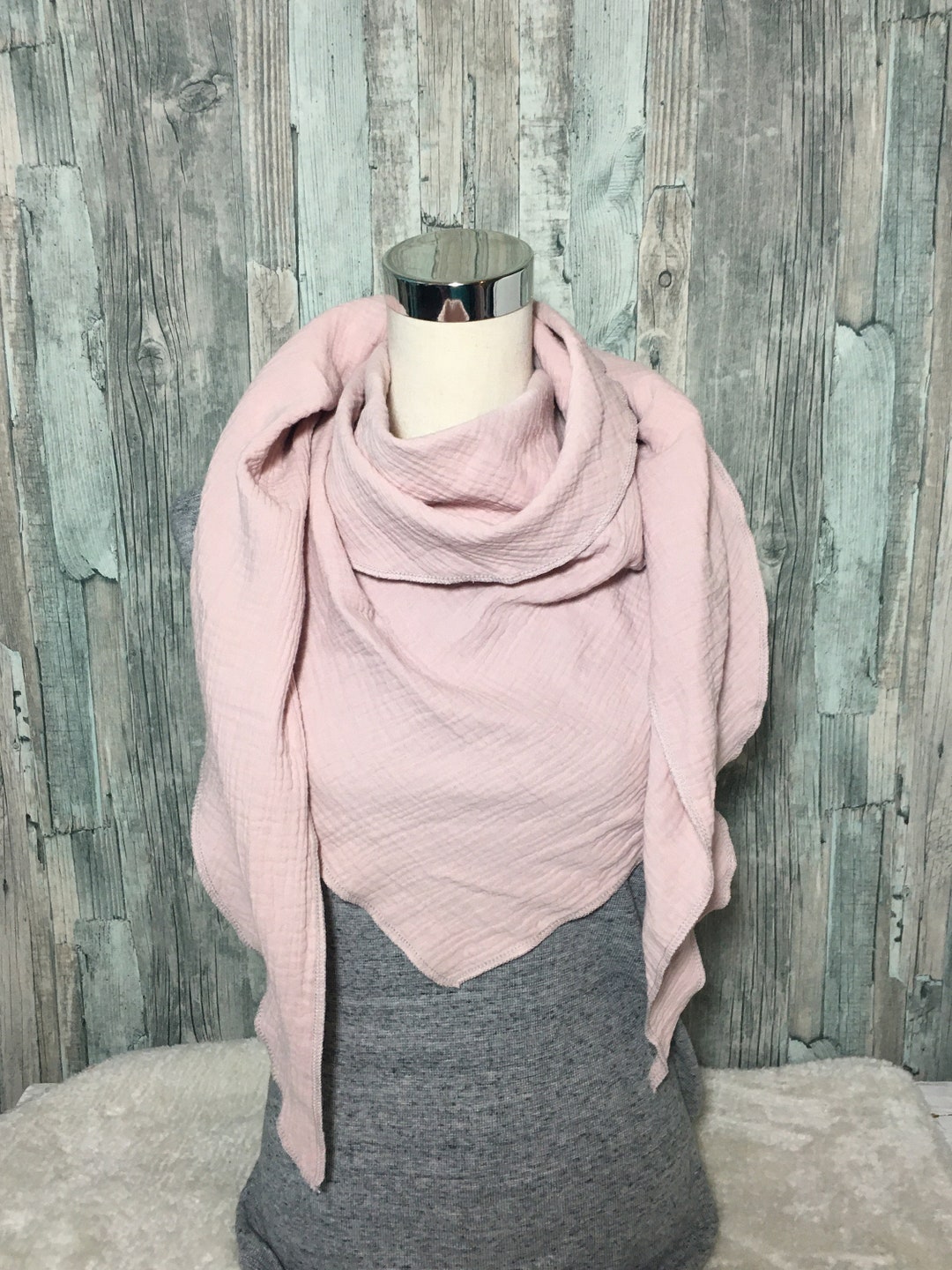 Triangular Scarf Scarf Muslindelicate Pink Muslin - Etsy
