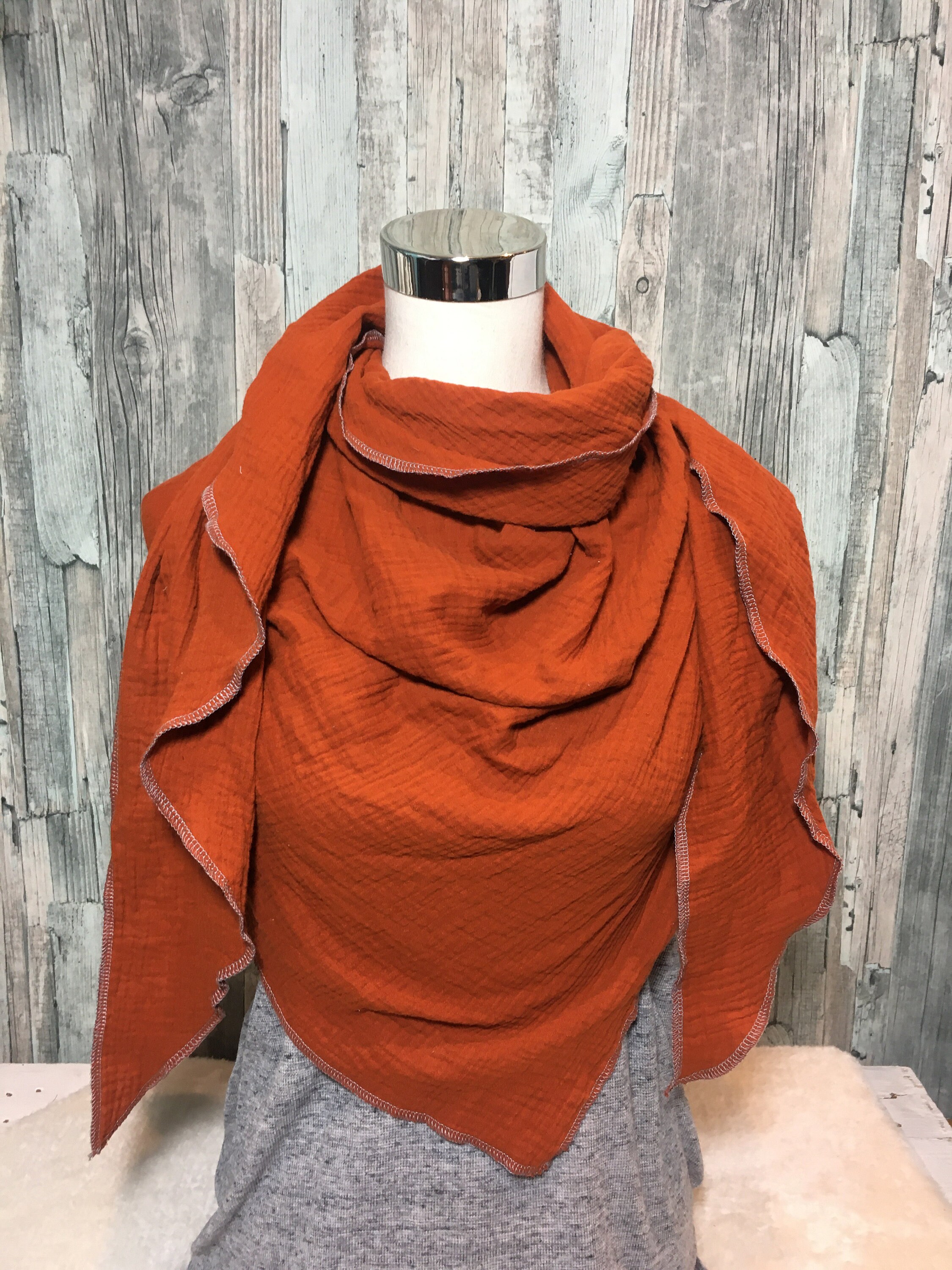 Triangle Scarf Neck Scarf Ladies XXL Made of - Etsy