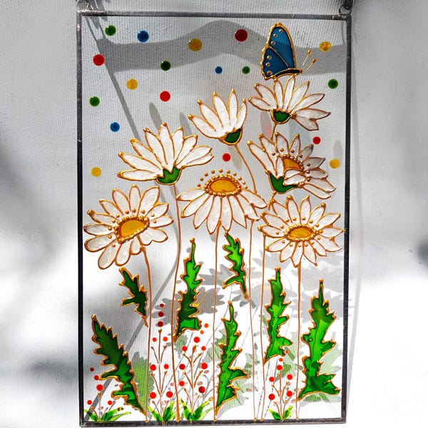 Stained Glass Daisy - Etsy